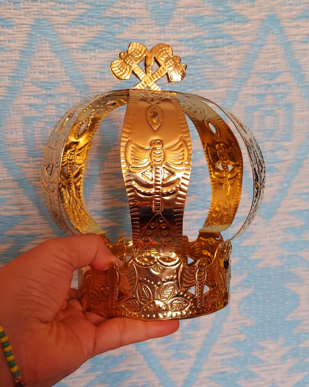 Shango Crown Chango Batea Axe Brass Corona Oshe Piedra Rayo Thunder ...