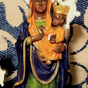 Ezili Danto Statue Erzulie Dantor Lwa Loa Figure 8" 12" & 18" Santa ...