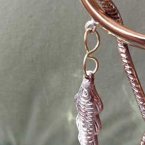 Inle Erinle Staff Solid Brass Fish Abatan Abata Orisha Yoruba Logun Ede ...