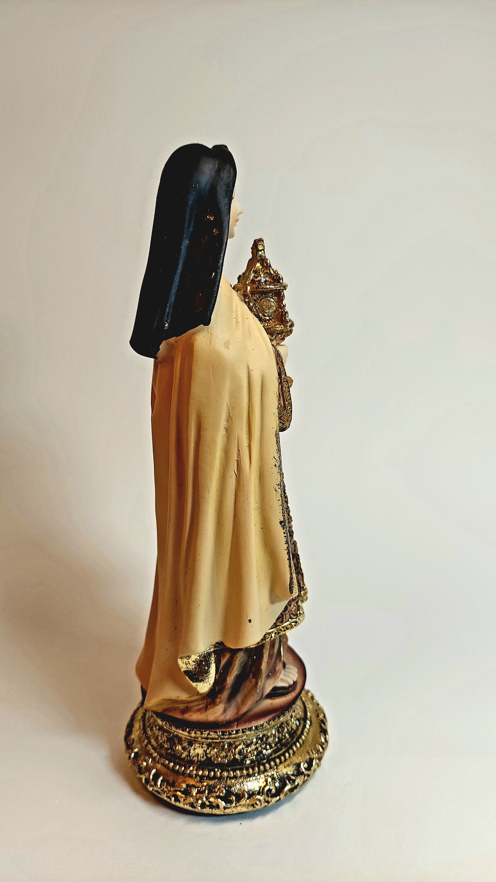 Saint Clara Clare Statue 9 Inches Santa Clara Espiritismo Miss Catholic ...