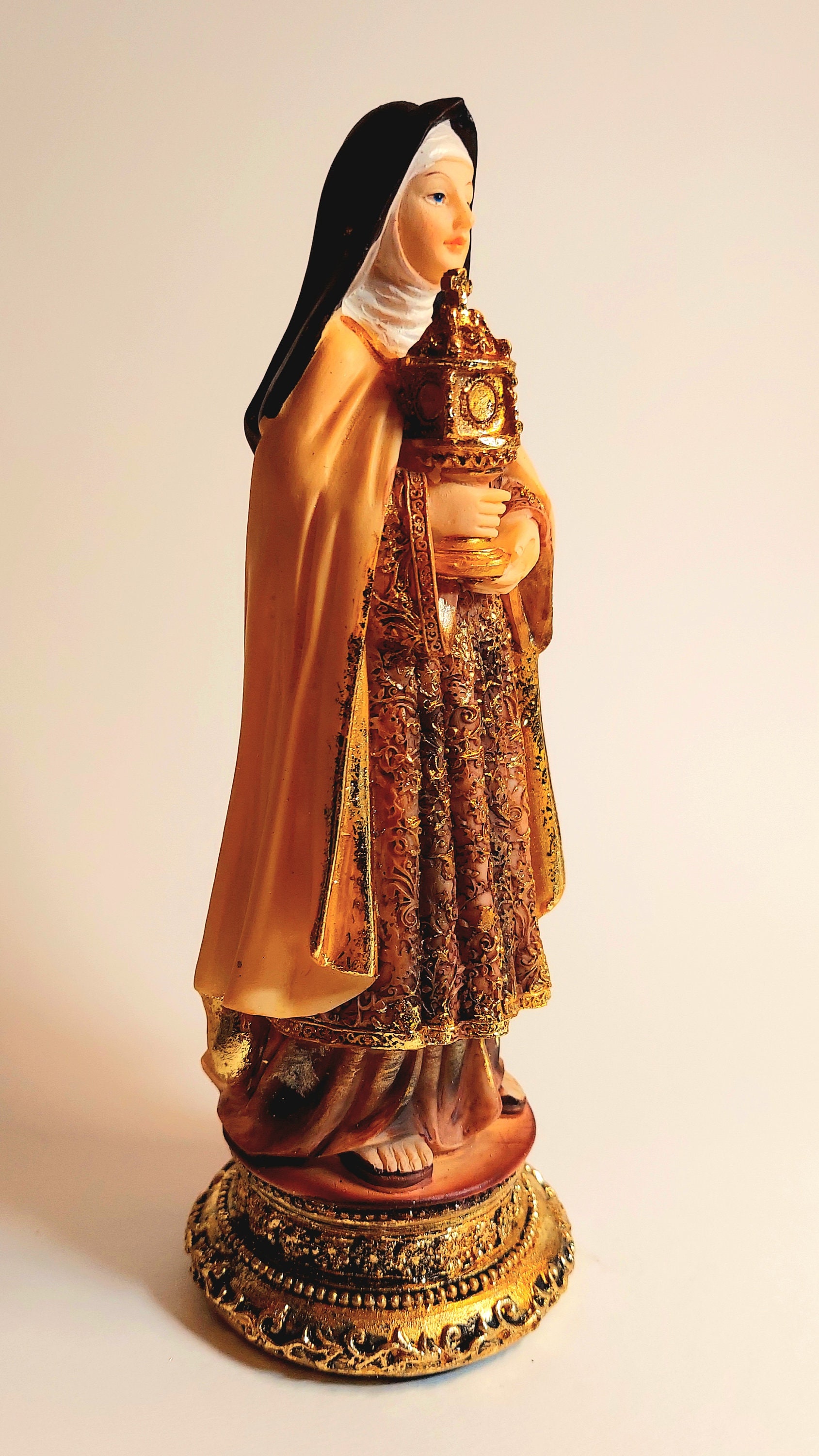 Saint Clara Clare Statue 6 Inches Santa Clara Espiritismo Miss Catholic ...