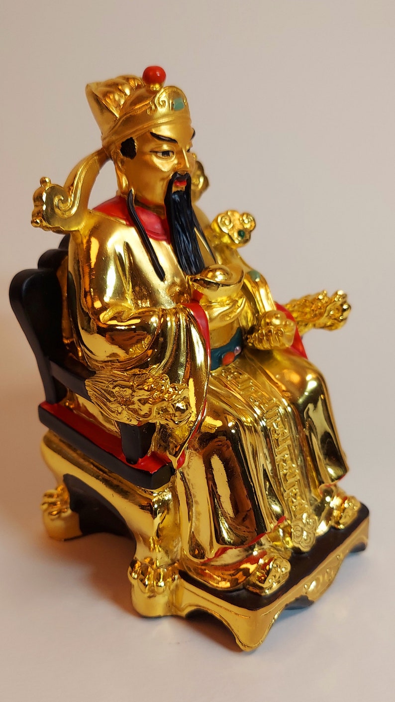 Feng Shui Golden Guan Yu Statue Emperor Loyalty and Honor - Etsy