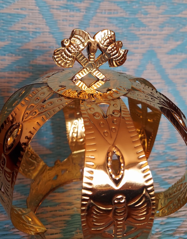 Chango Corona Shango Crown Batea Axe Brass Corona Oshe Piedra Rayo ...