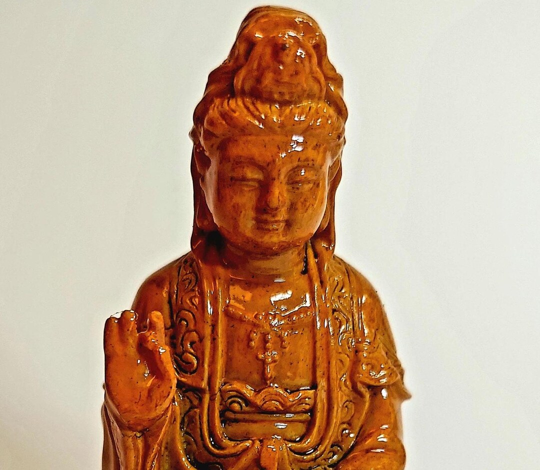 Quan Yin Statue Goddess of Compassion Resin Figure Delicate and ...