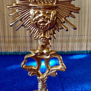 Monstrance Santisimo Bóveda Gold Standing Crucifix Spiritism, Misa ...