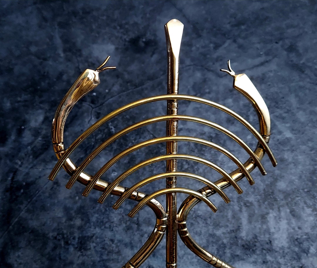 Solid Brass Oshumare Snake Statue Quality Handmade for Rainbow Ores Dan ...