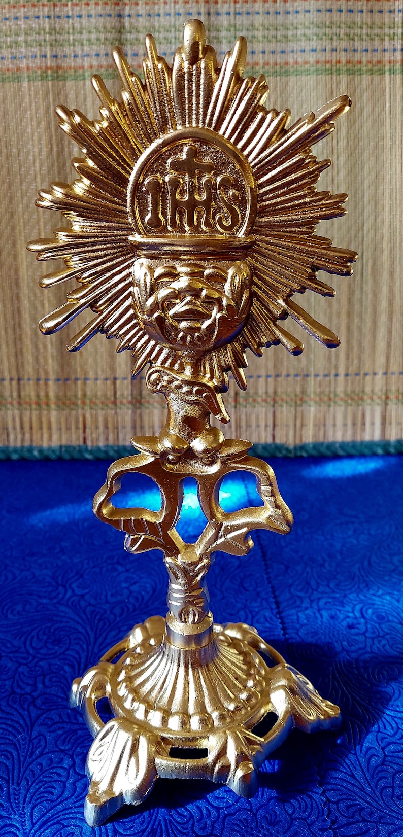 Monstrance Santisimo Bóveda Gold Standing Crucifix Spiritism, Misa ...