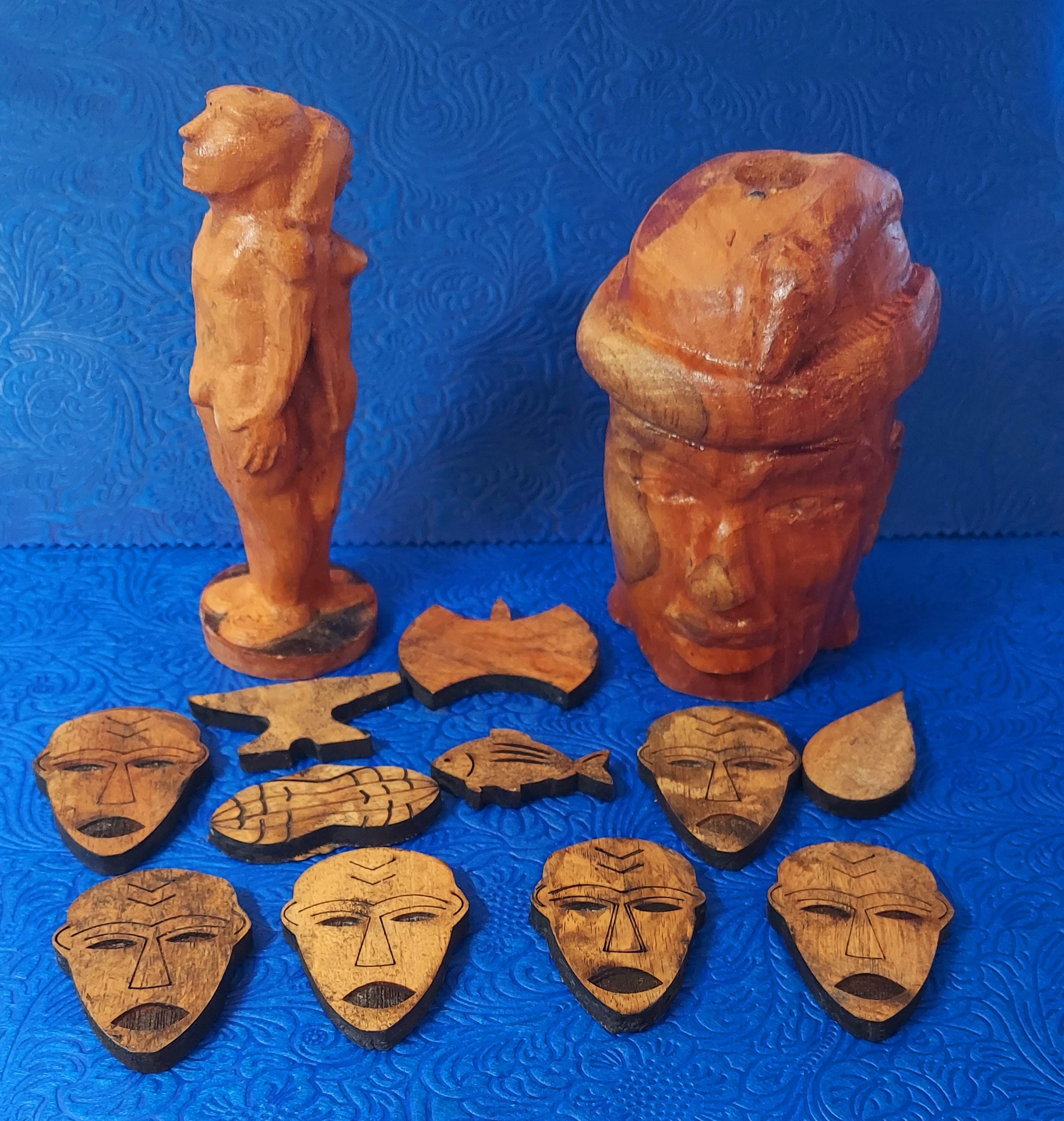 Olokun Sopera of Ifa Tools Wooden Herramientas (orisa of the Lagoon Sea ...