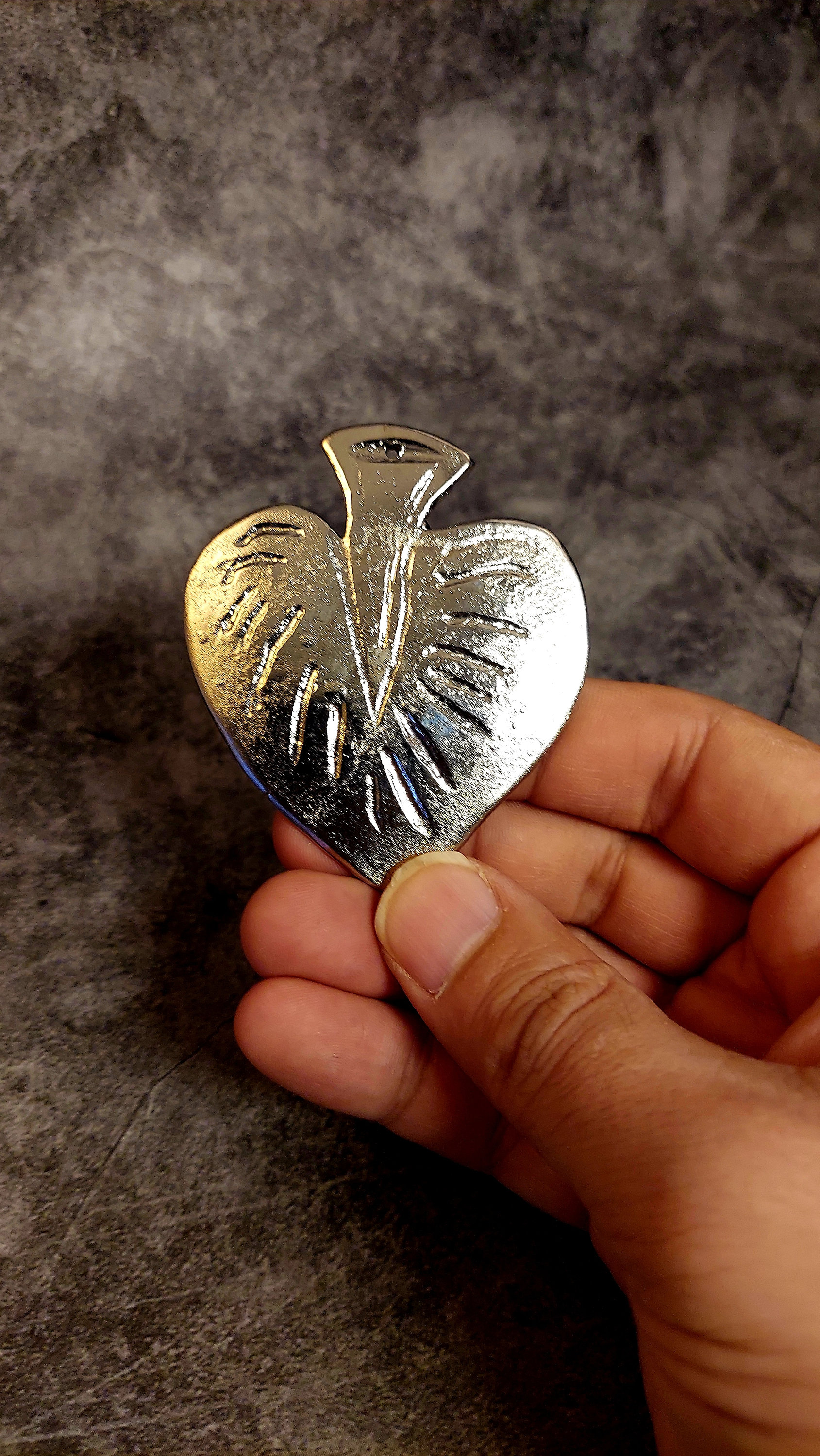 Silver Metal Heart Okan Adimu Ebo Ita Lucumi Santeria Orisha Yoruba ...