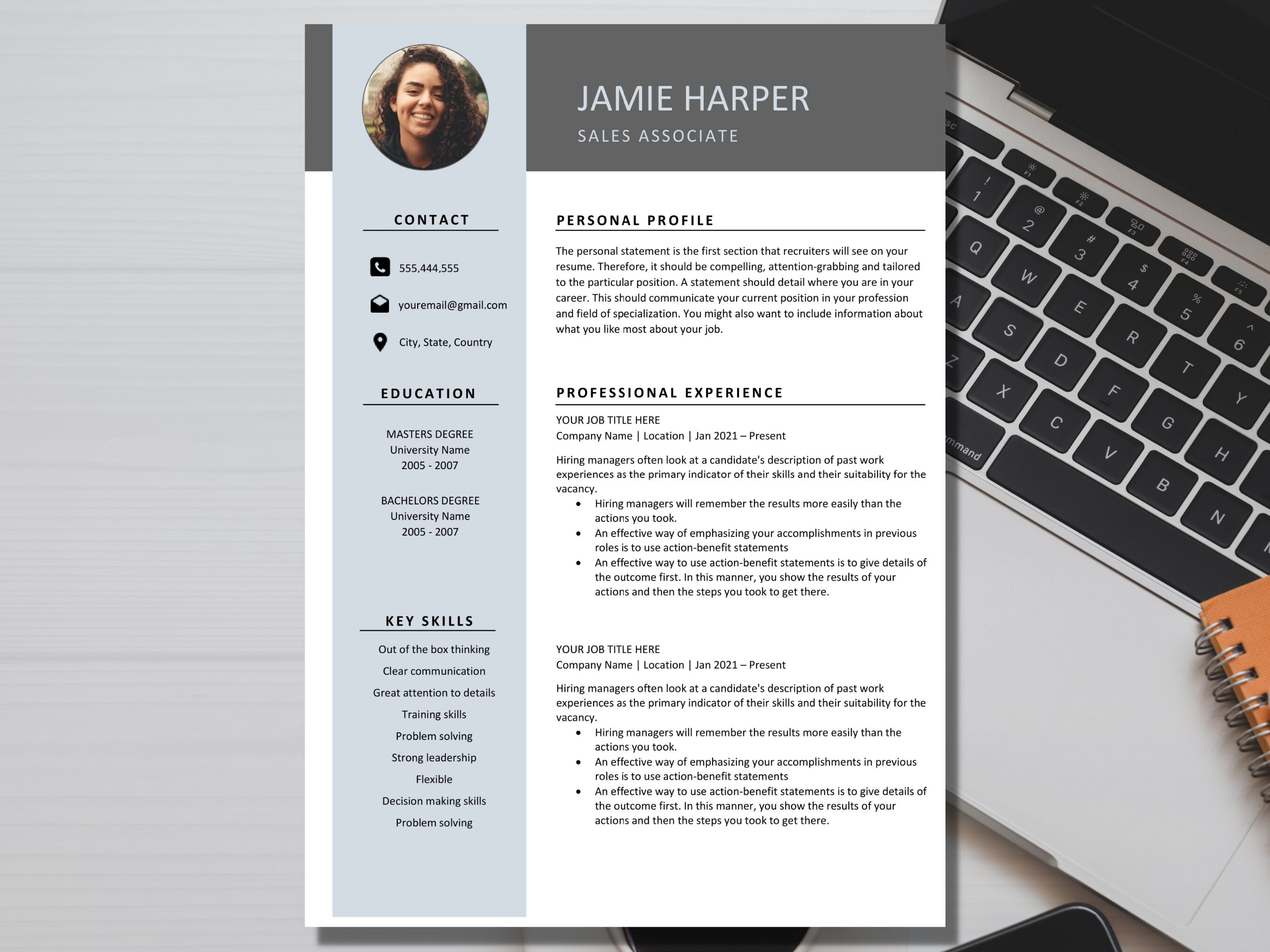 Clean Modern Executive Resume Template 2022, Resume Template ...