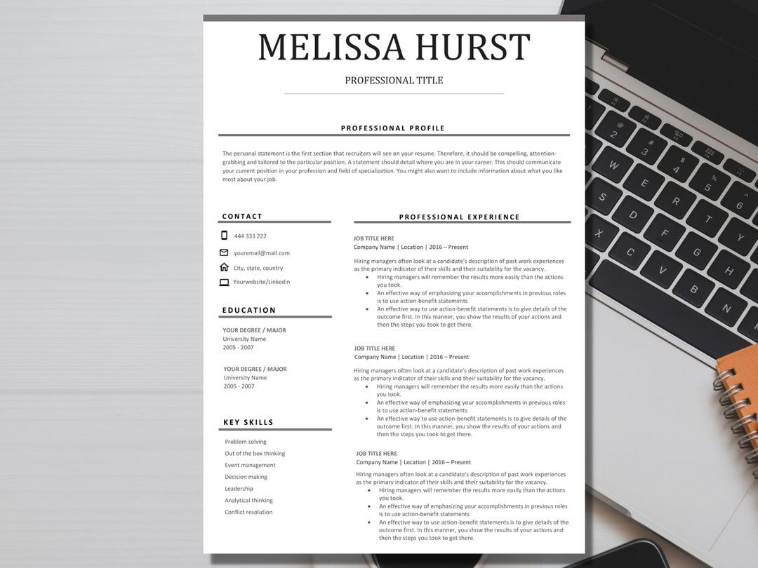 Clean Modern Executive Resume Template 2022, Resume Template ...