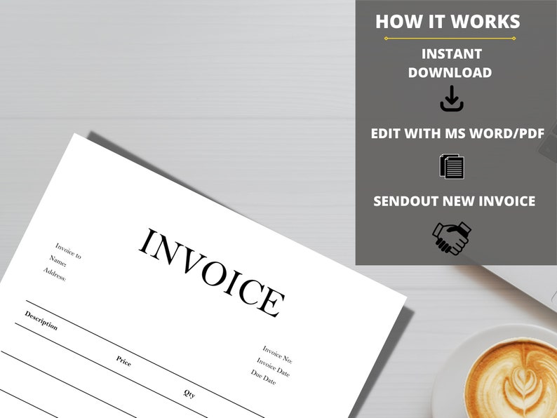 Invoice Template Pdf/word. Business Invoice, Invoice Word. Editable ...