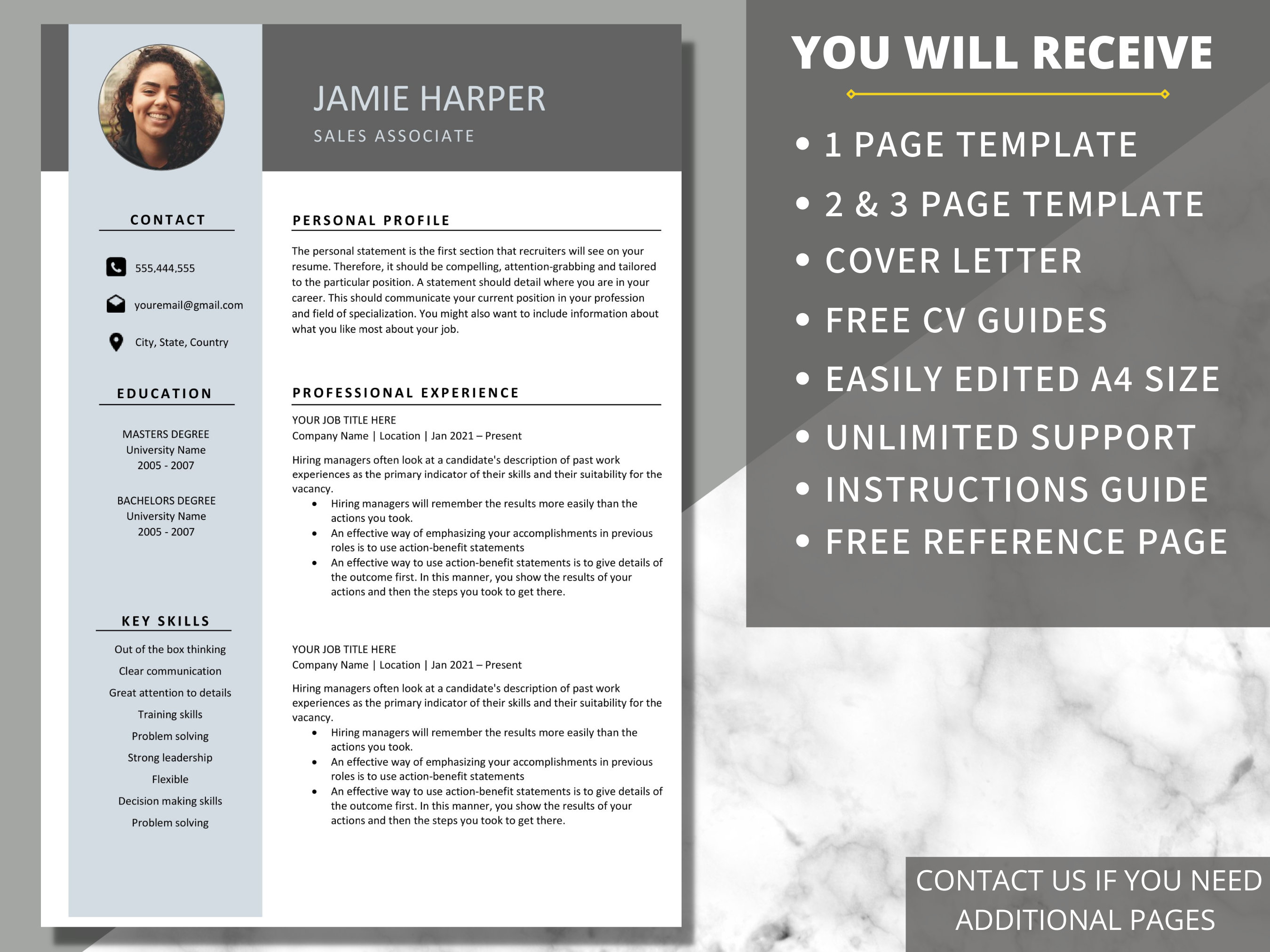Clean Modern Executive Resume Template 2022, Resume Template ...