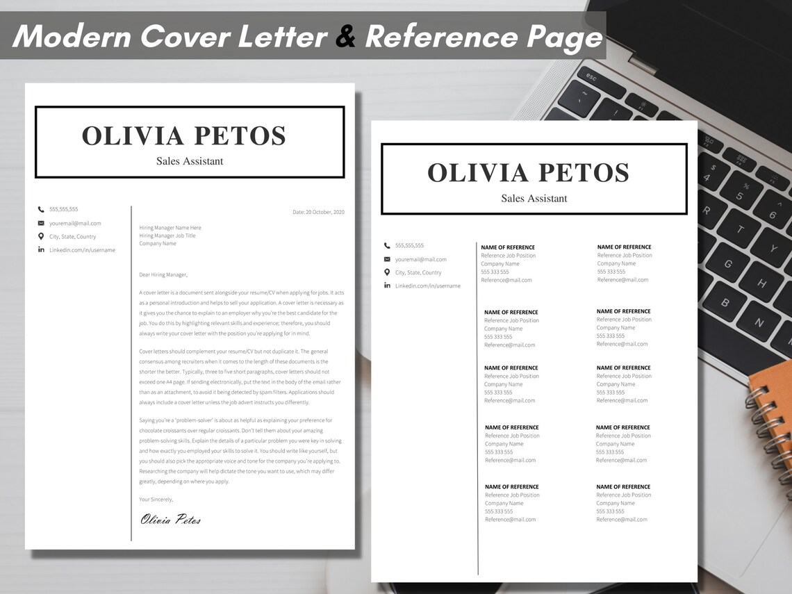 Clean, Modern Resume Template, Professional CV for Word 1, 2 and 3 Page ...