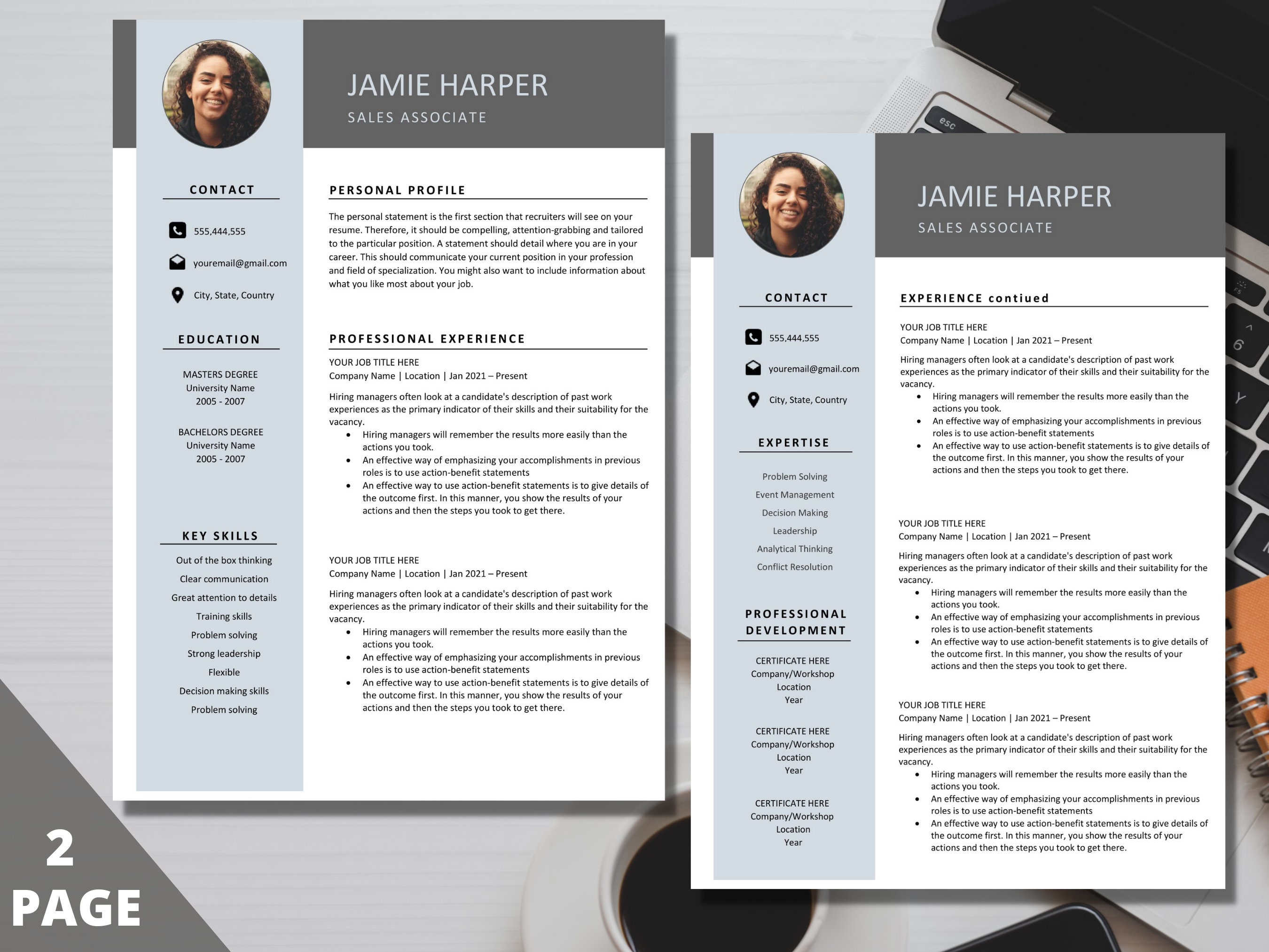 Clean Modern Executive Resume Template 2022, Resume Template ...