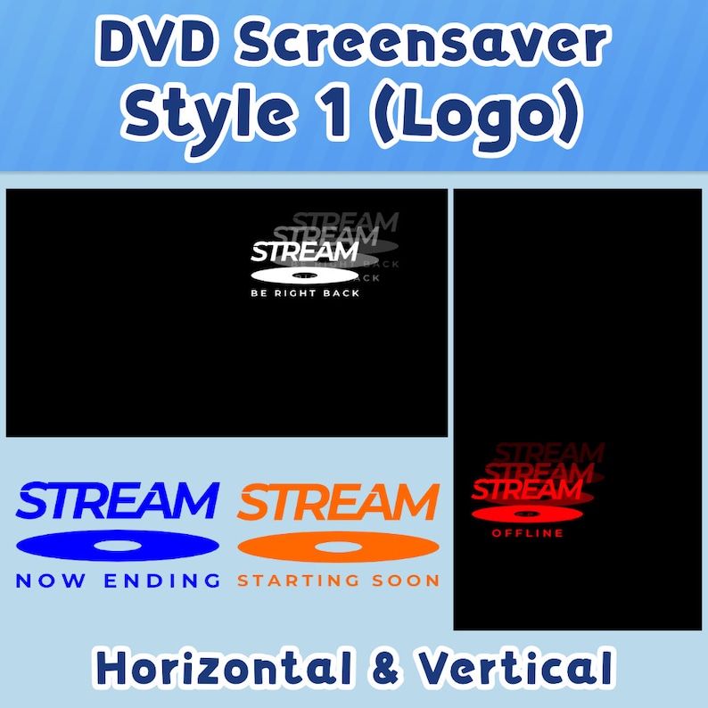 Logo DVD Screensaver Overlay: for Streaming (digital Download) Be Right ...