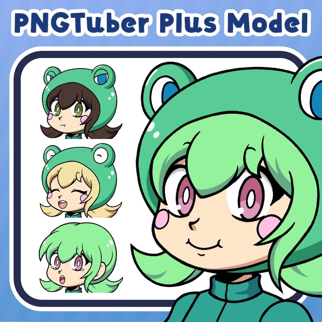 Frog Pngtuber Plus Model | Vtubers & Streamers | Rigged Model and PNG ...