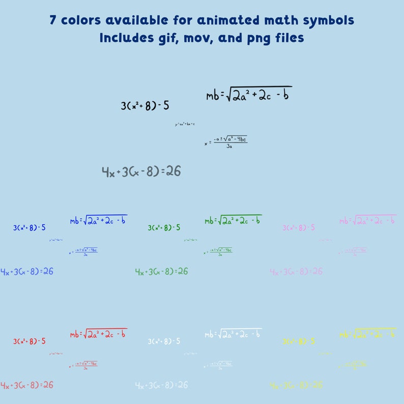 Math Symbols Meme Animated Vtuber Asset (digital Download) - Etsy