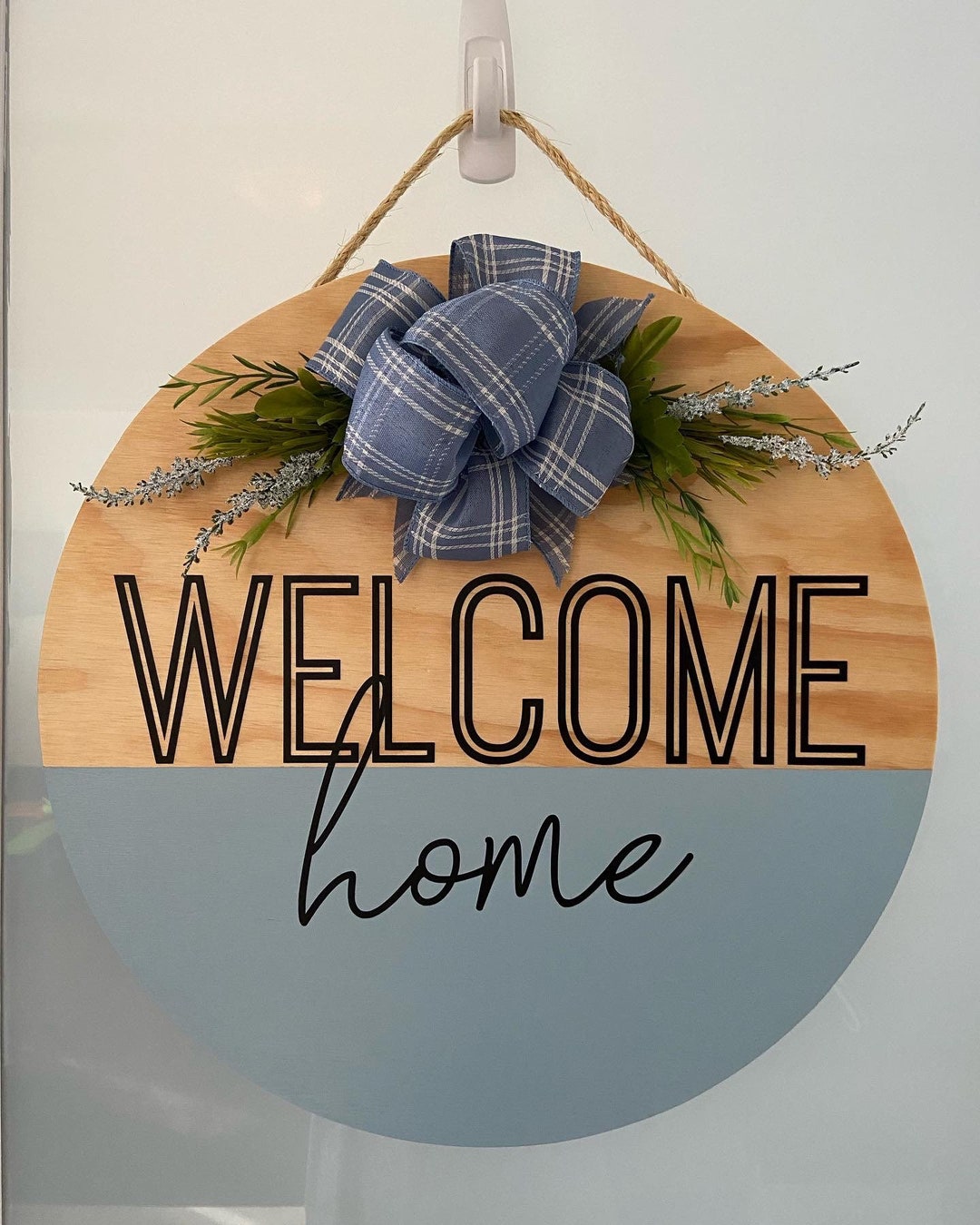 Welcome Home Door Hanger, Home Door Signs, Door Wreath, Door Round ...
