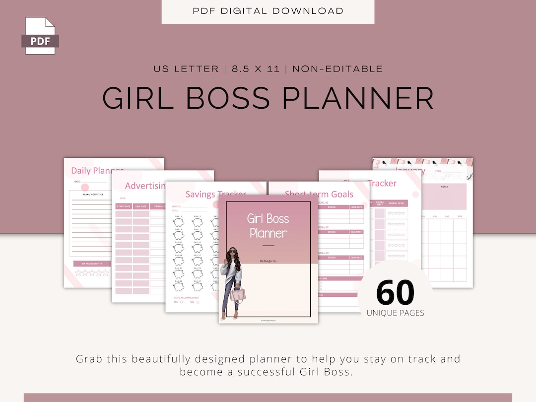 Girl Boss Planner Printable, Boss Babe Planner Printable, Lady Boss ...