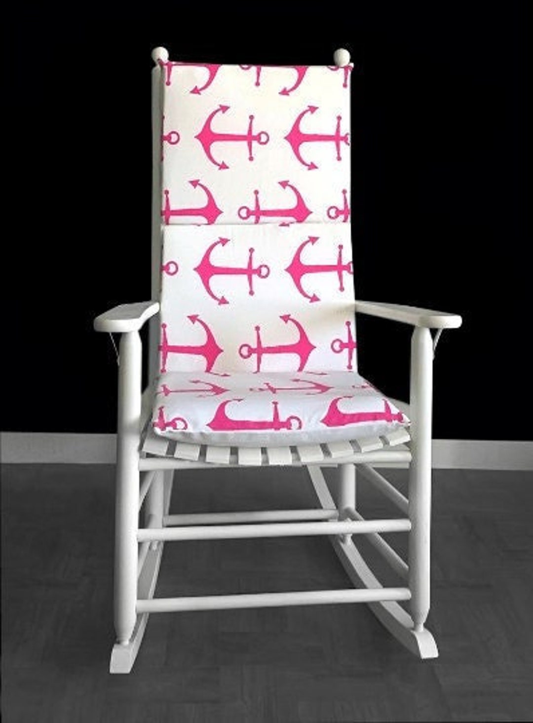 Pink Anchors Rocking Chair Cushion Nautical Theme Seat Covers - Etsy