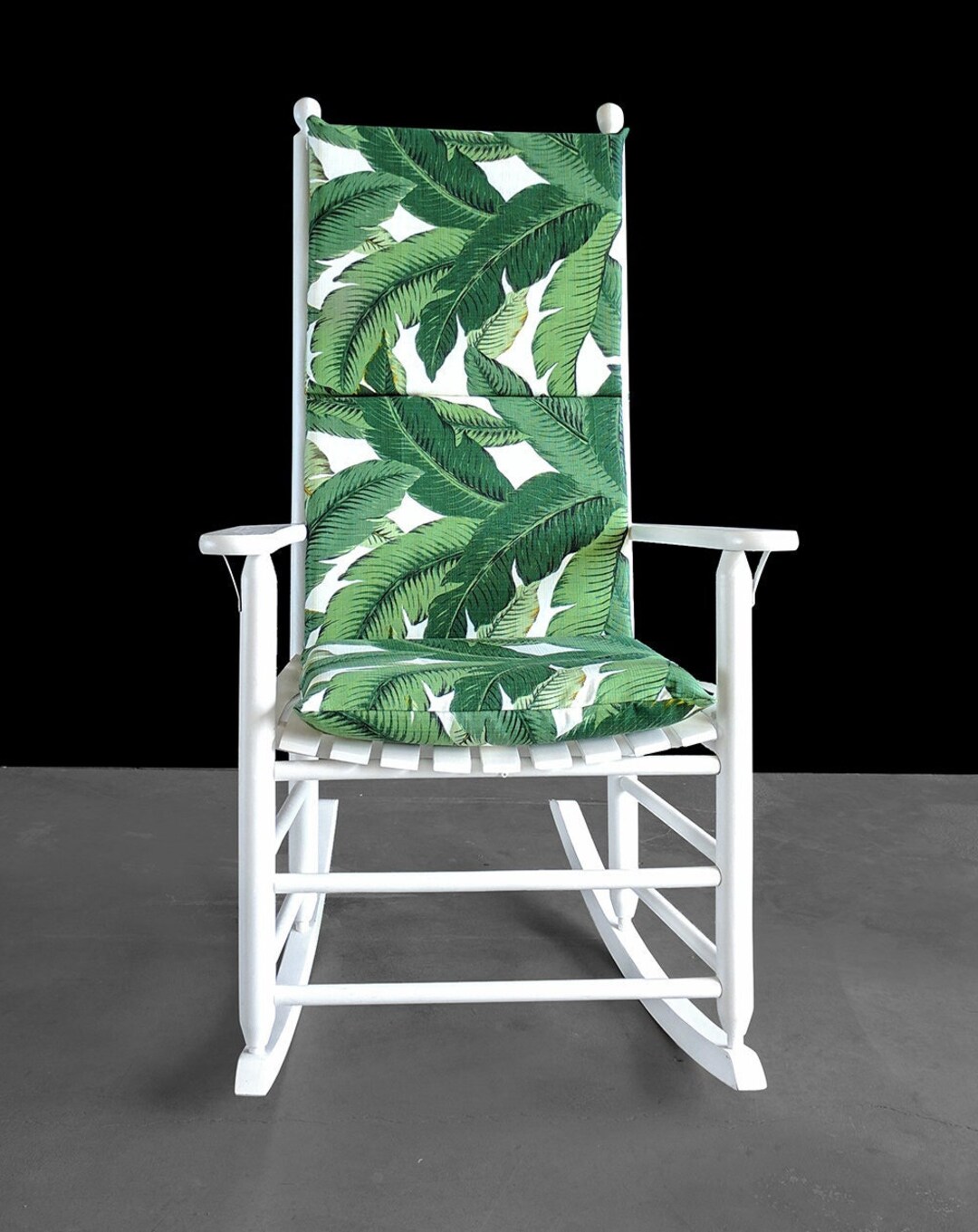 Outdoor Green Banana Leaf Rocking Chair Cushion - Etsy