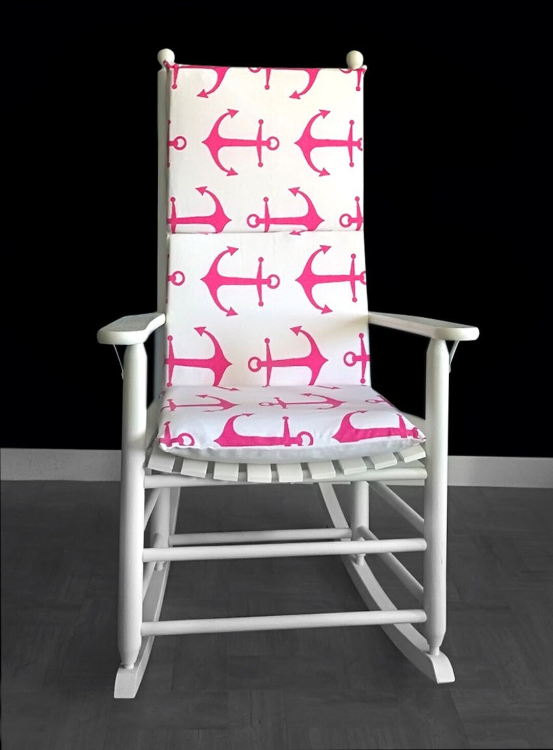 Pink Anchors Rocking Chair Cushion Nautical Theme Seat Covers - Etsy