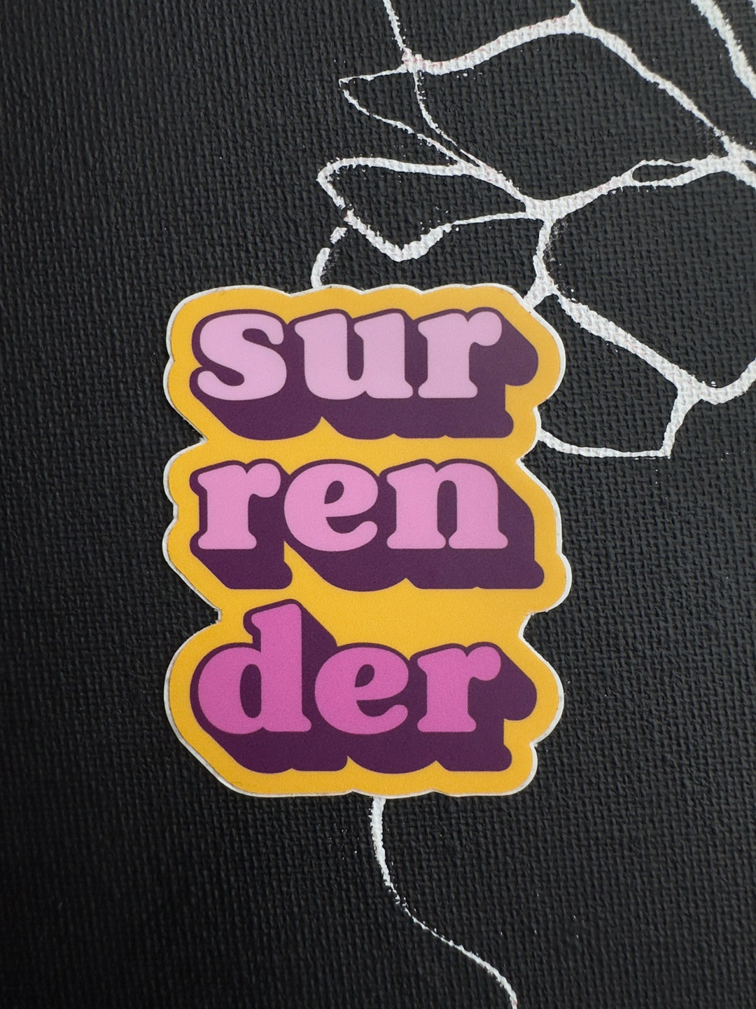 Surrender Sticker: Pink & Purple Laptop Decal - Etsy