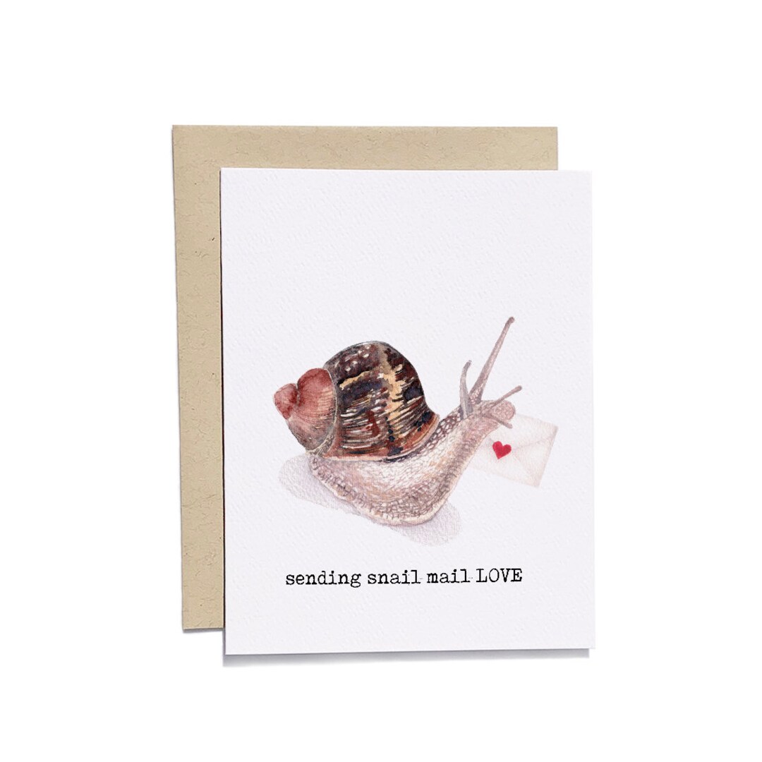 Snail Mail Valentine Card | Love Letter Valentine Card | Valentine Card ...