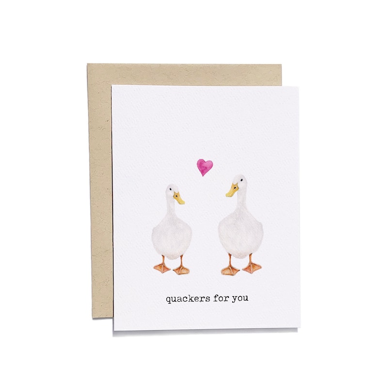 Duck quackers for You Valentine Card Funny - Etsy