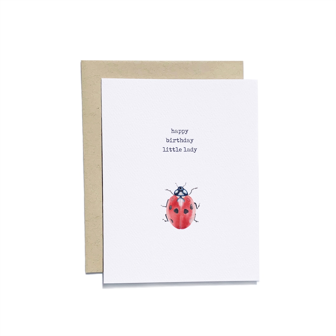 Lady Bug Birthday Card | Little Lady Birthday Card | Girl Birthday Card ...