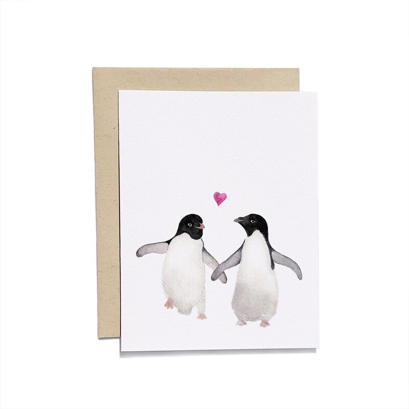 Penguin Valentine Cards - Etsy
