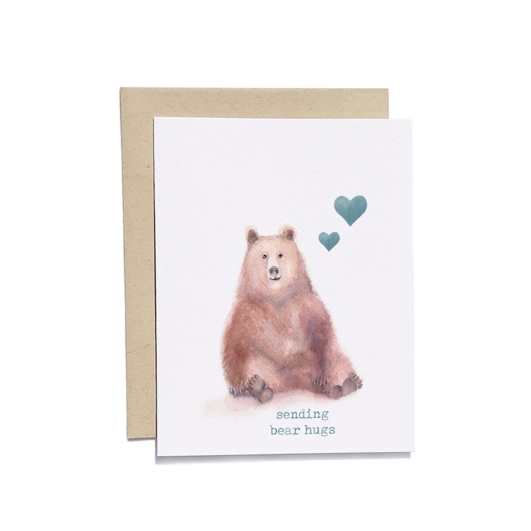 Sending Bear Hugs Card | Encouragement Card | Get Well Card | Just ...