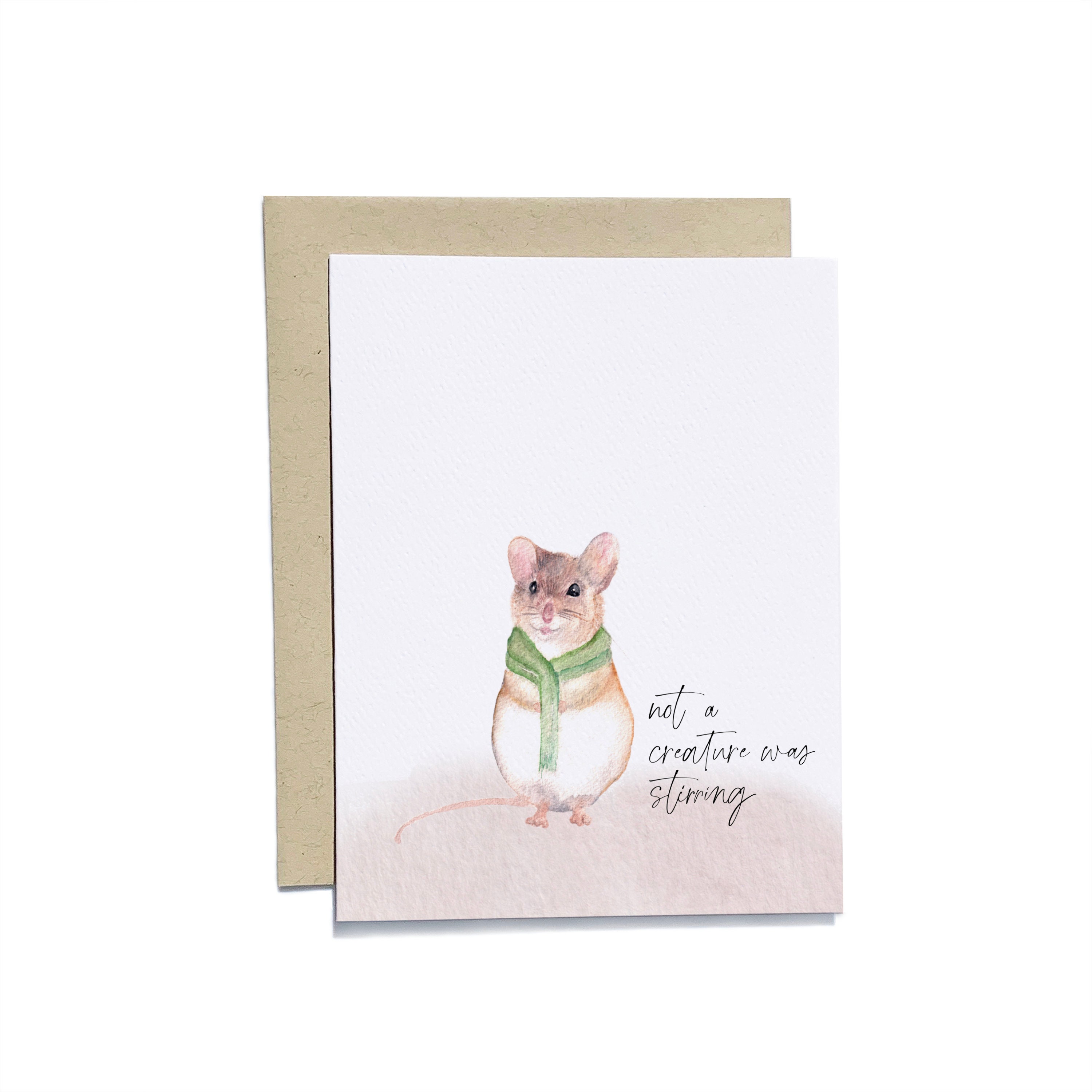 Mouse Christmas Card | Not a Creature Was Stirring | Christmas Card Set ...