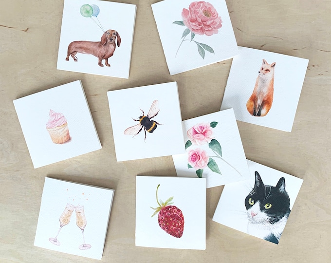 MINI Note Cards | Mix & Match Blank Notecard Set | Card Collection ...