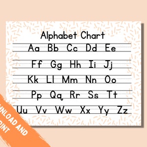 Printable ABC Chart, Alphabet Chart, Handwriting Chart, Homeschool ...