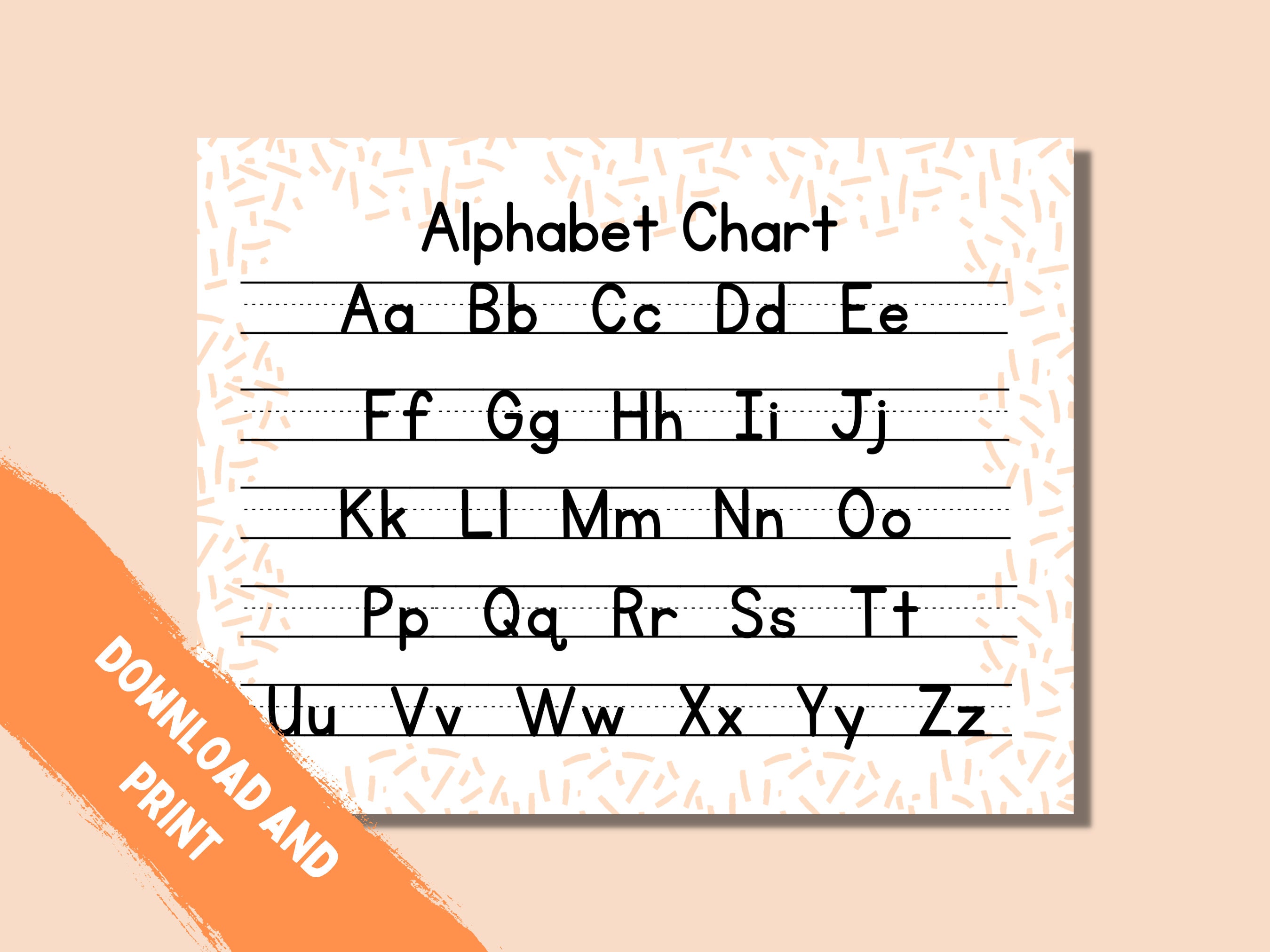 Printable ABC Chart, Alphabet Chart, Handwriting Chart, Homeschool ...