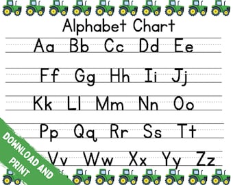 Printable ABC Chart, Pink Polka Dot, Alphabet Chart, Handwriting Chart ...