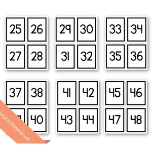 Numbers 1-100 Flashcards / Homeschool Printable Counting / Counting ...