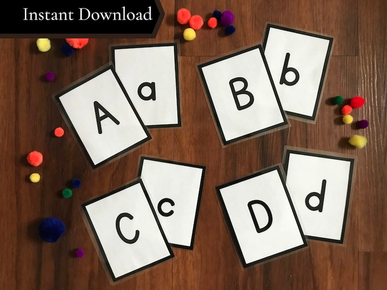 Printable ABC Flashcards - Uppercase Flashcards - Lowercase Flashcards ...