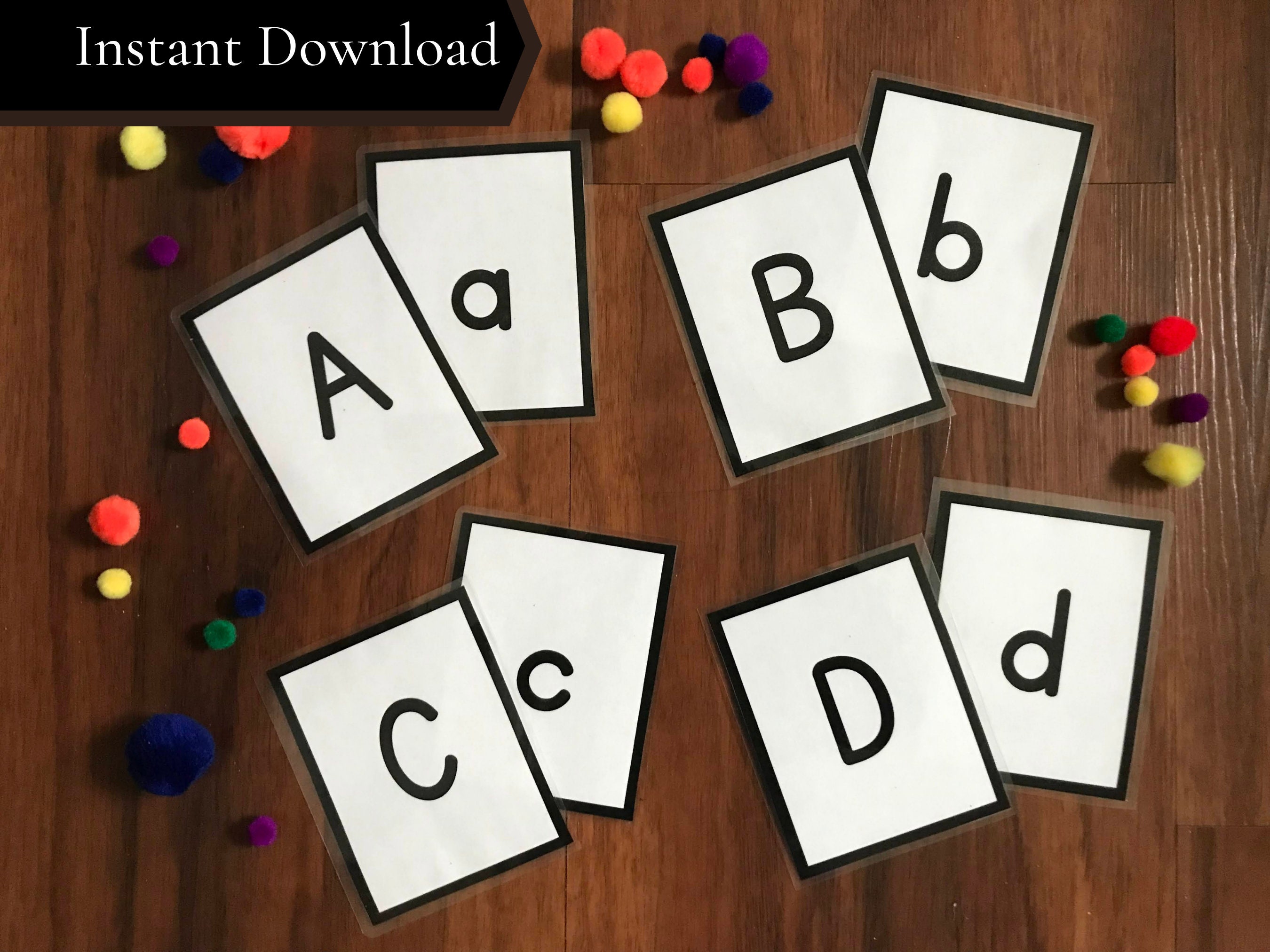Printable ABC Flashcards - Uppercase Flashcards - Lowercase Flashcards ...