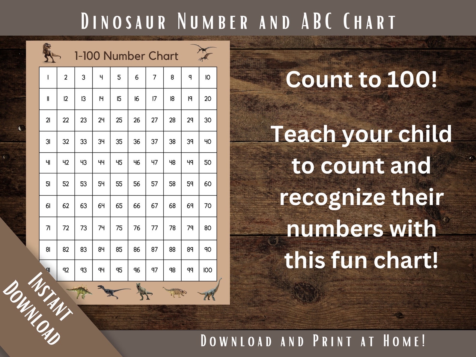 Alphabet Chart, Number Chart, Instant Download, Handwriting Chart, 1 ...