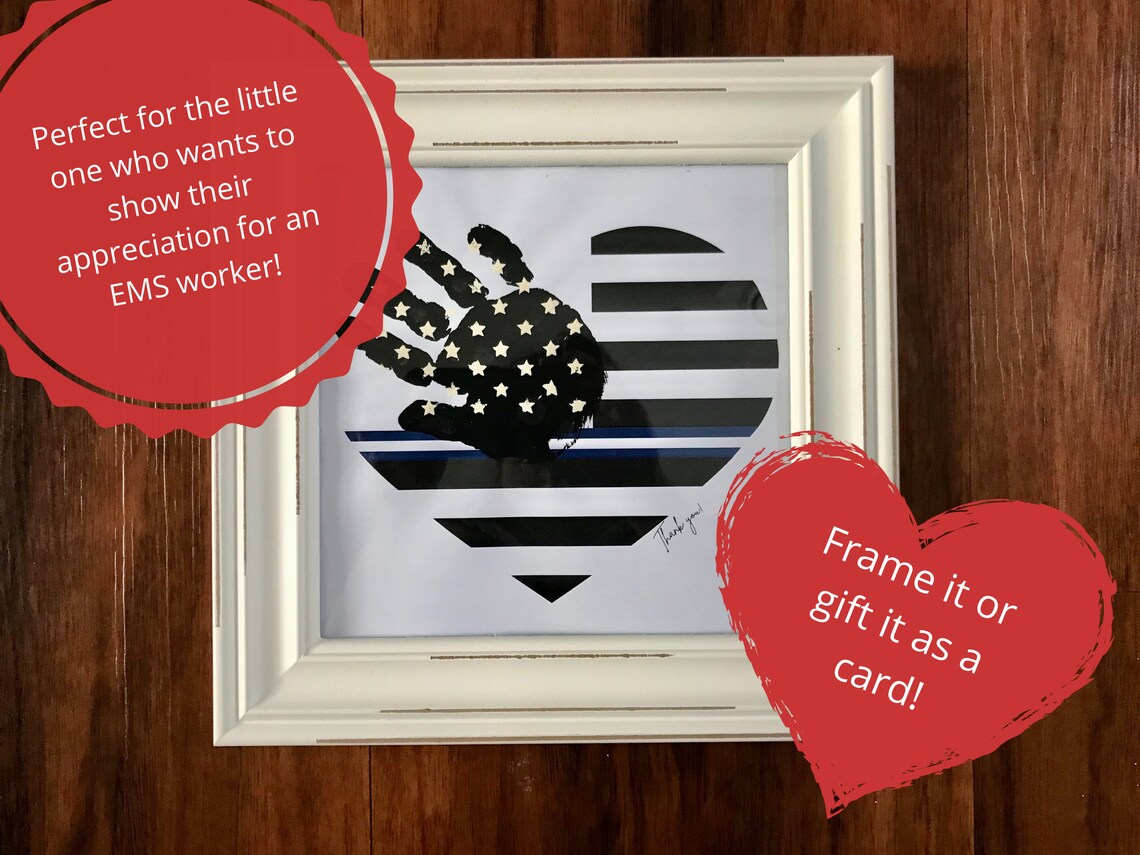 EMS Appreciation / Printable EMS Gifts / Thank You EMS Flag / Kids ...