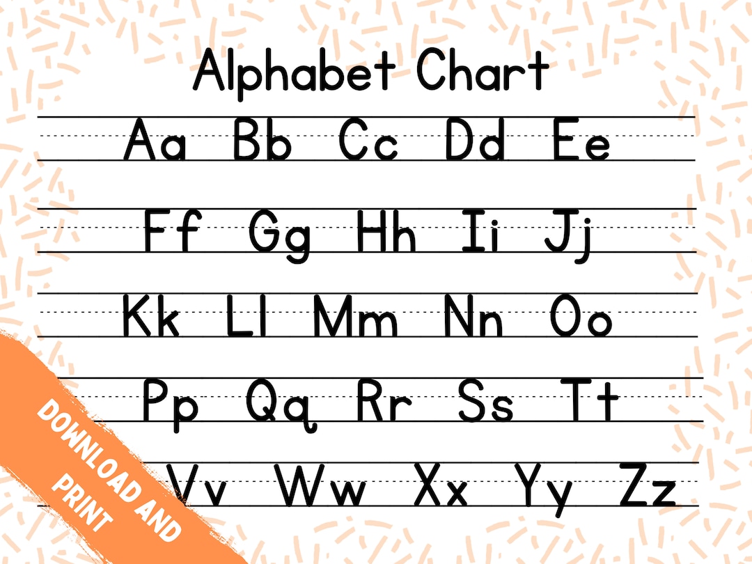 Printable ABC Chart, Alphabet Chart, Handwriting Chart, Homeschool ...