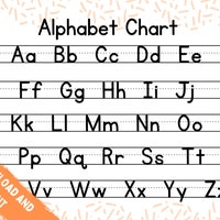 Printable ABC Chart, Boho Rainbow, Alphabet Chart, Handwriting Chart ...