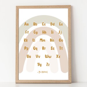 Upper and Lowercase Letters Boho Rainbow Decor Alphabet - Etsy