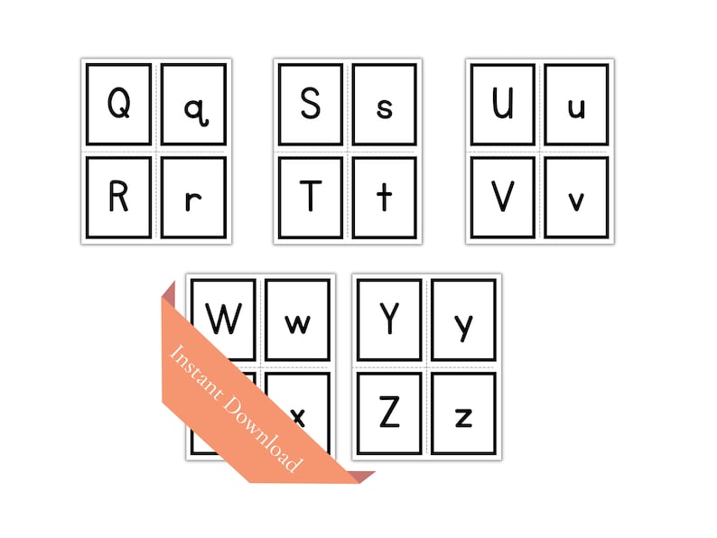 Printable ABC Flashcards - Uppercase Flashcards - Lowercase Flashcards ...