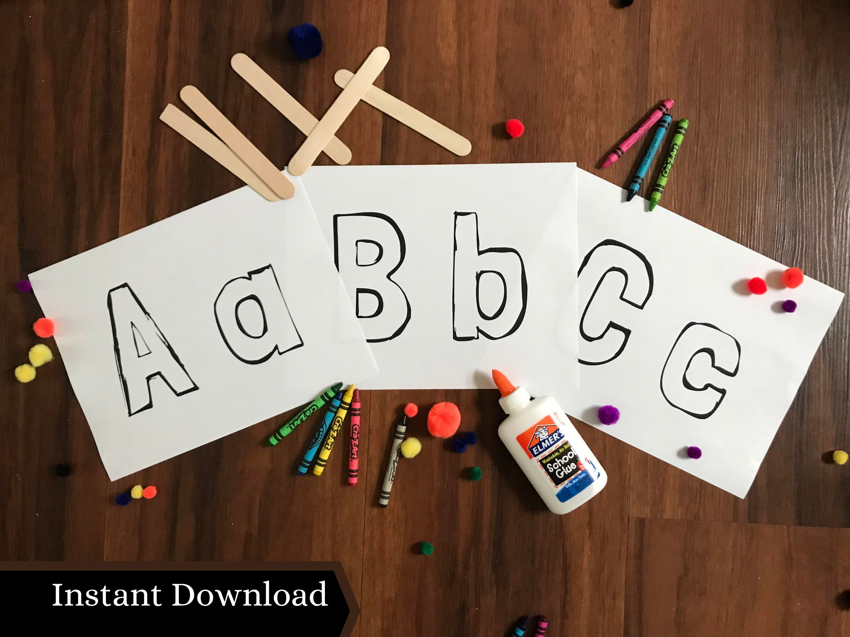Alphabet Upper-case & Lower-case Printable Letters, Alphabet Coloring ...