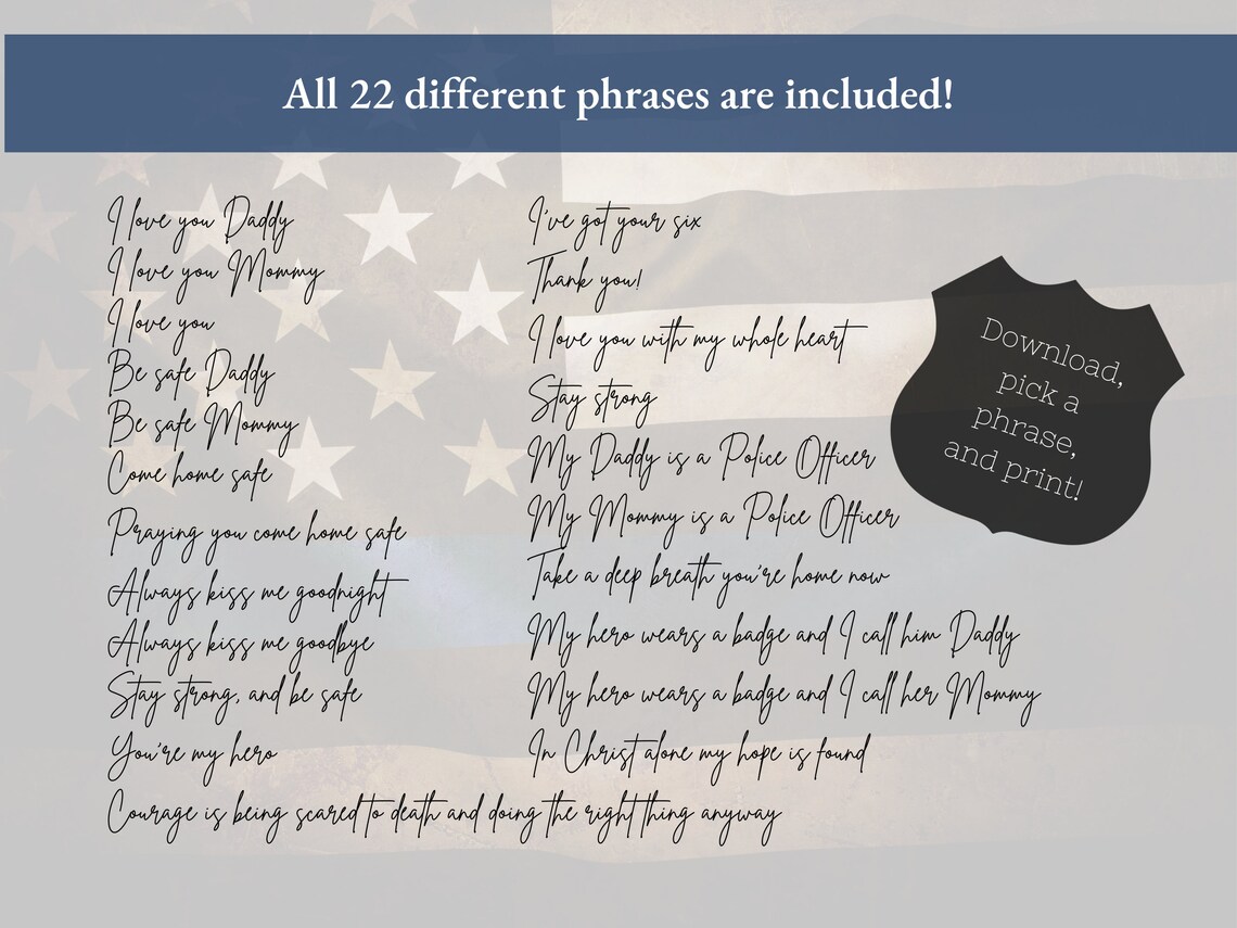 Police Appreciation - Printable Police Officer Gifts -thank You Police ...