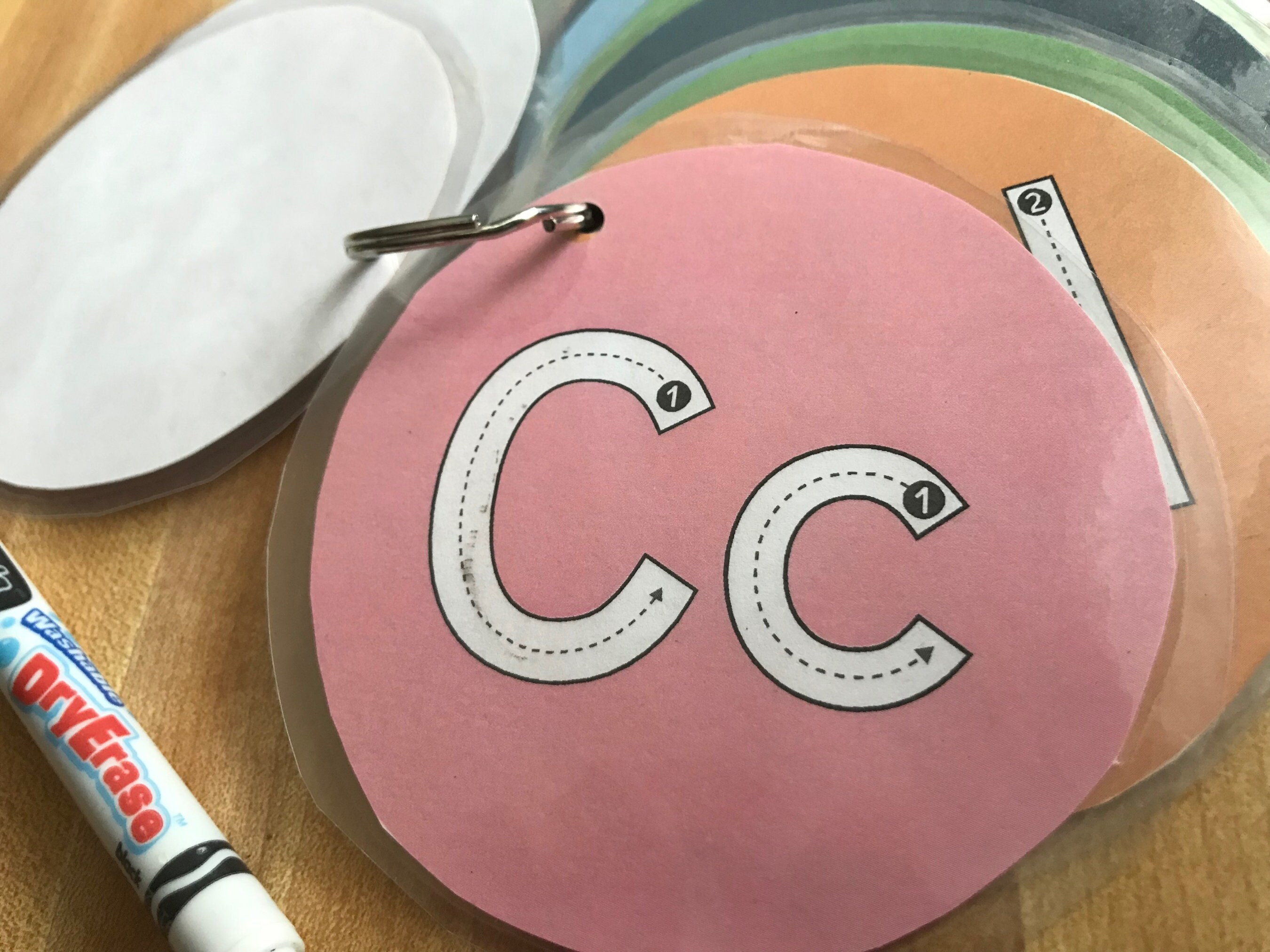 Letter Tracing Keychain / Printable Letter Flashcards / Learn to Write ...